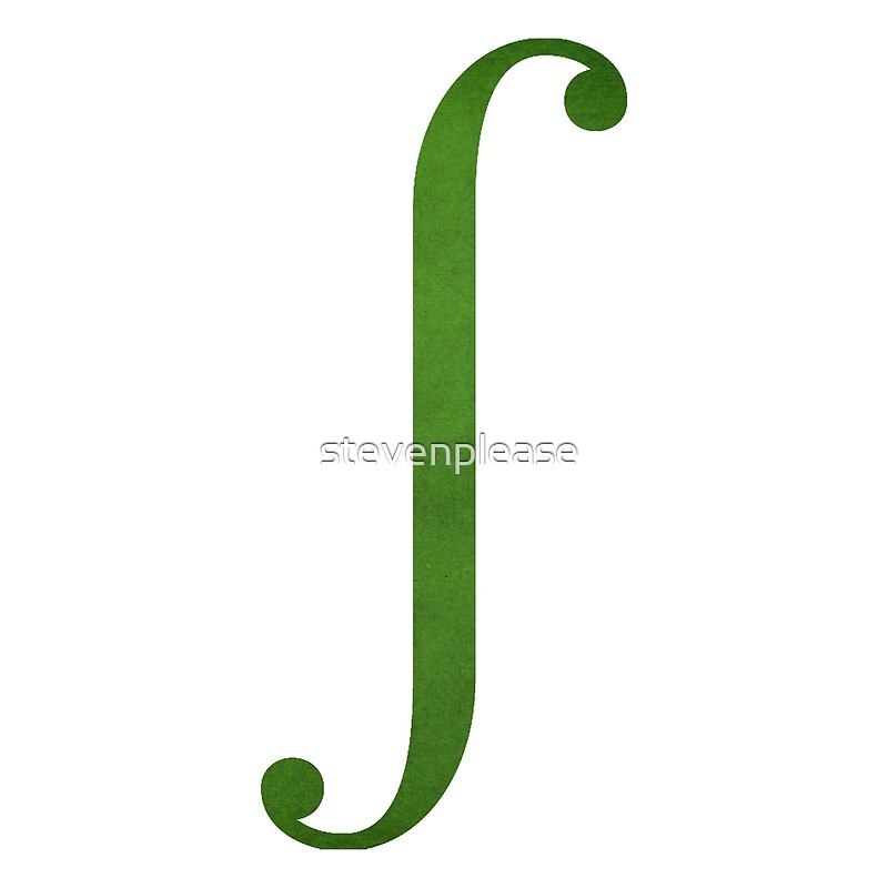 "Green Integral Symbol" by stevenplease | Redbubble