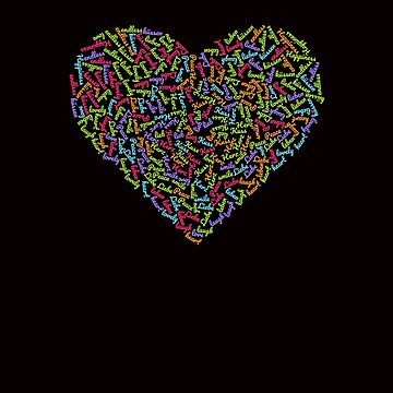 "Big Heart Colorful T-Shirt Love Heart Love Romantic" Classic T-Shirt ...