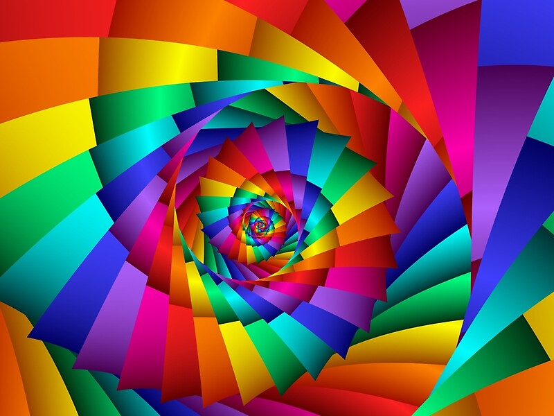 "Beautiful Rainbow Spiral " by Kitty Bitty | Redbubble