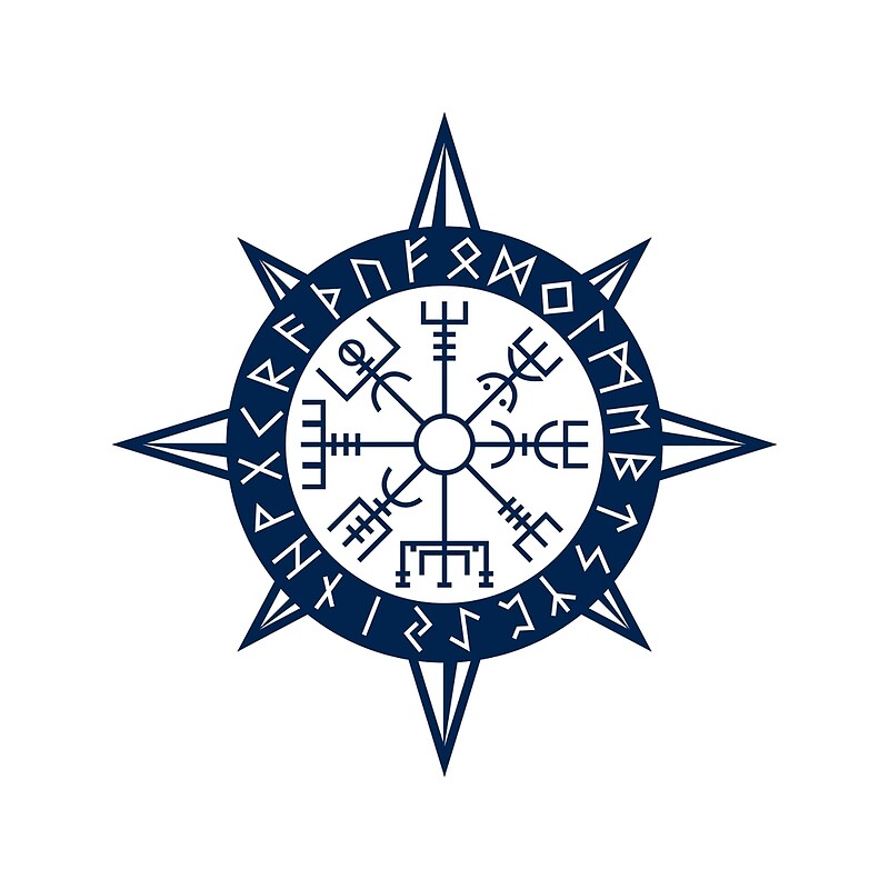 "Vegvisir Viking Compass" Art Prints by defilemorality | Redbubble
