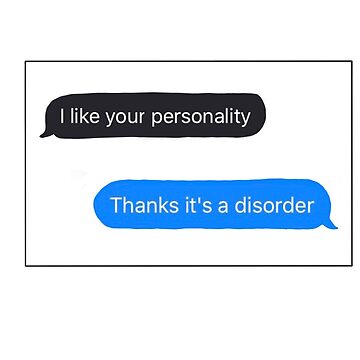 "Personality Disorder Sticker" Sticker for Sale by mrd1995 | Redbubble