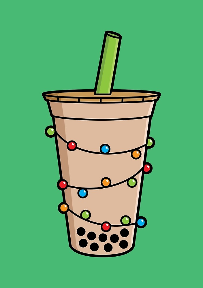 "Bubble Tea - Christmas Holiday Boba" by BobaTeaMe | Redbubble