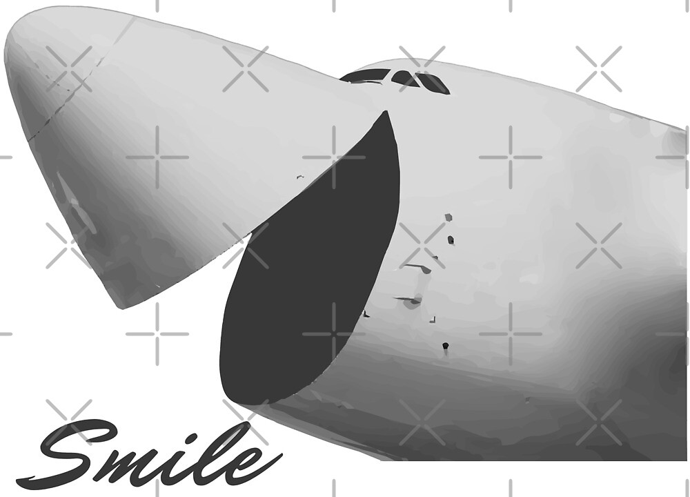 "Smile Like A Boeing 747 Airplane" by Aviation Tees | Redbubble
