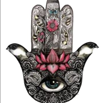 "Lotus flower, hand, Fatima, eye vision" Art Board Print by ...