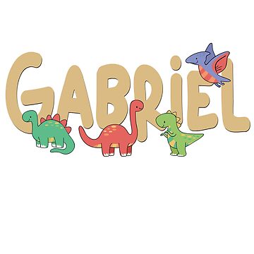 Pegatina for Sale con la obra «Gabriel con dinosaurios» de CheCherry ...