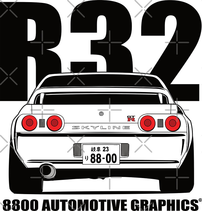 "Nissan R32 Skyline GTR Transparent Version" Stickers by 8800ag | Redbubble