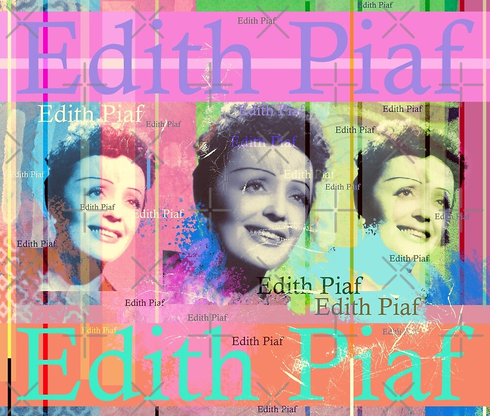 "aesthetic Edith Piaf portrait, beautiful collage of the chanson singer ...