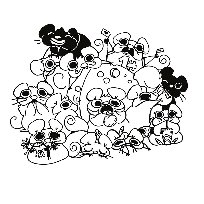 "Cheer Rats - Nanquim" von LucciArts | Redbubble