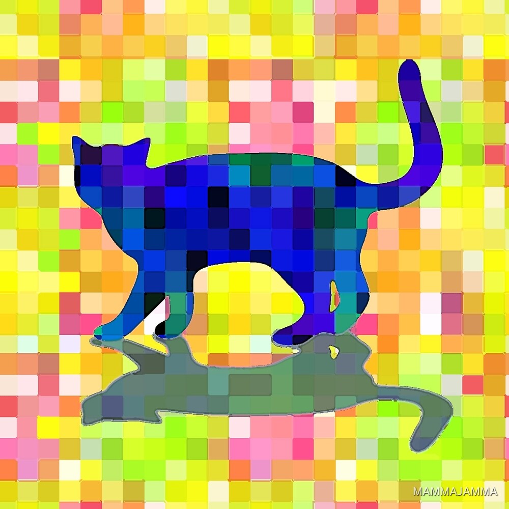 "Cubist Cat" by MAMMAJAMMA | Redbubble