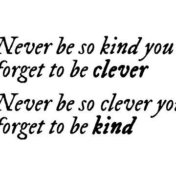 "Marjorie Lyrics - Never be so kind you forget to be clever" Sticker by ...