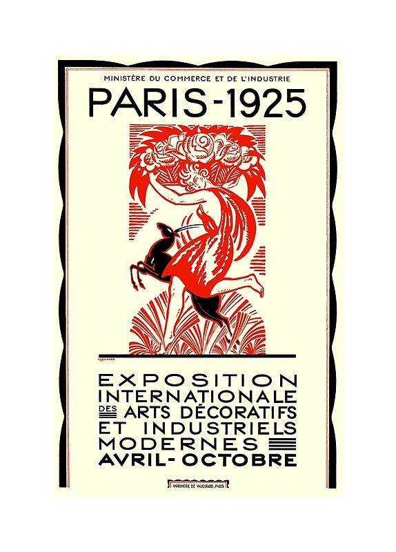 "PARIS 1925 Decorative Arts Exposition Poster" by retrographics | Redbubble