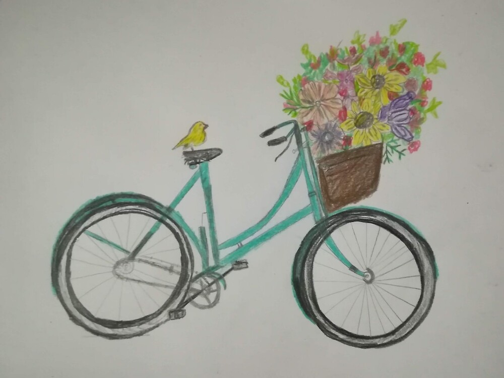 "Spring Time Flower Bicycle" by PerivoliTees | Redbubble