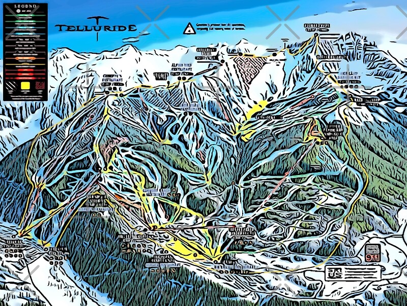 "Telluride Trail Map" by Del0860 | Redbubble