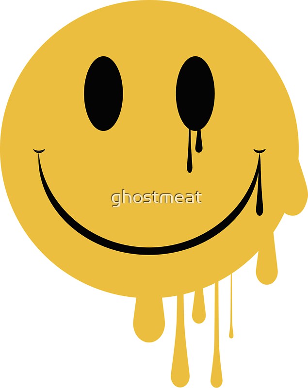 Smiley Melting: Stickers | Redbubble
