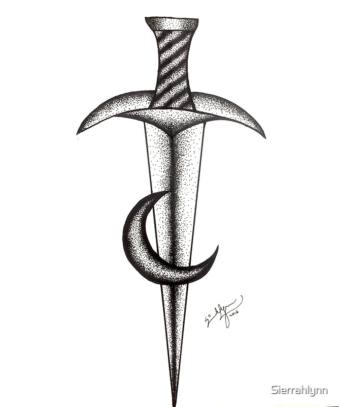 "Moon + Dagger" by Sierrahlynn | Redbubble