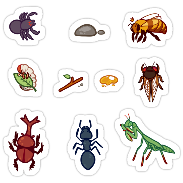 Bug Stickers Stickers By Hauntedhomo Redbubble