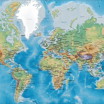 "Huge Detailed World Map - Great for Homeschooling" Poster for Sale by ...