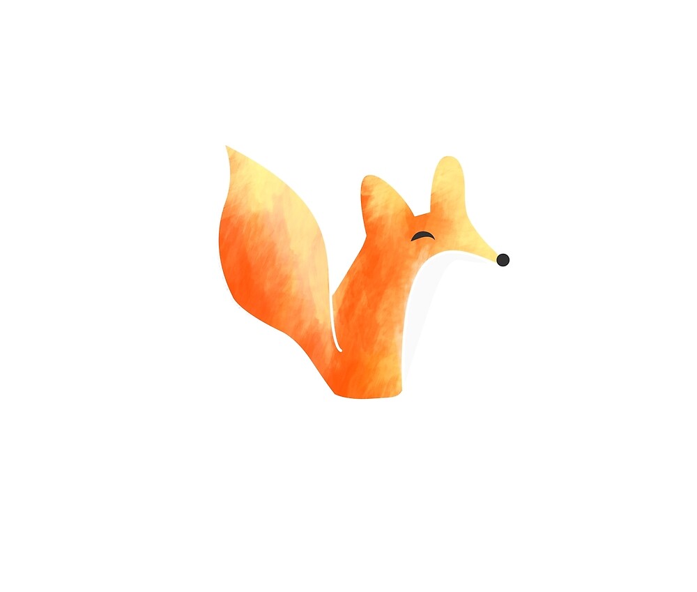 "Cute Fox Graphic Design" by TinyRhino | Redbubble