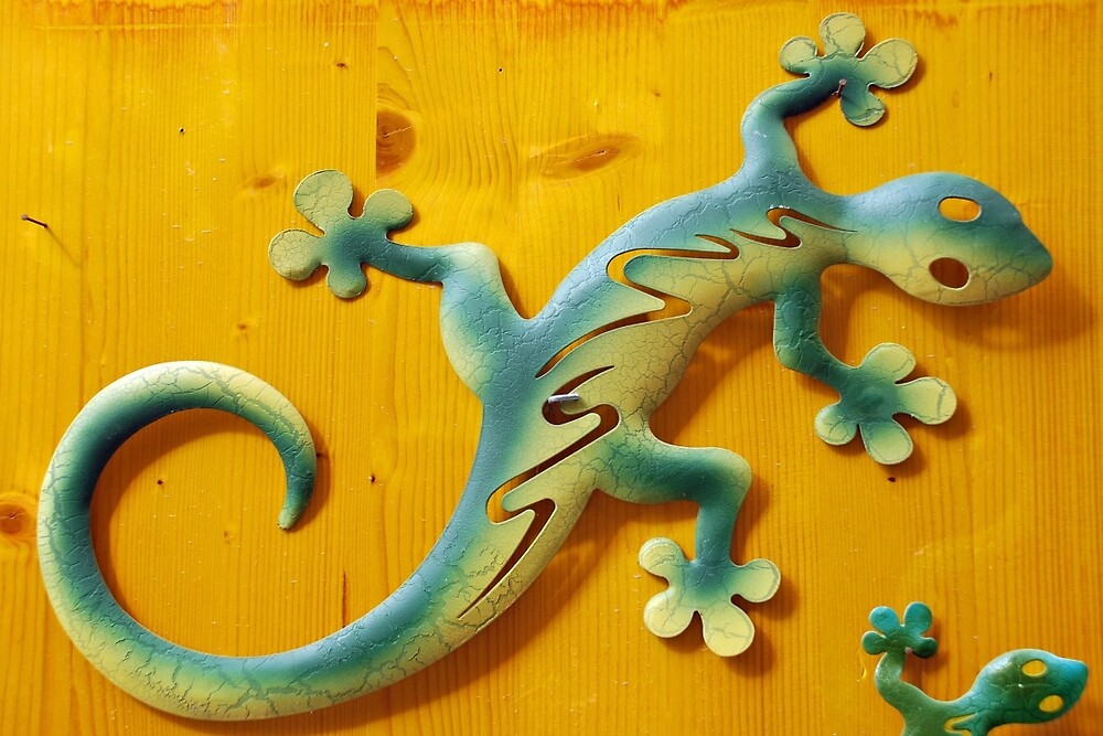 "Salamanders on the wall" by Arie Koene | Redbubble