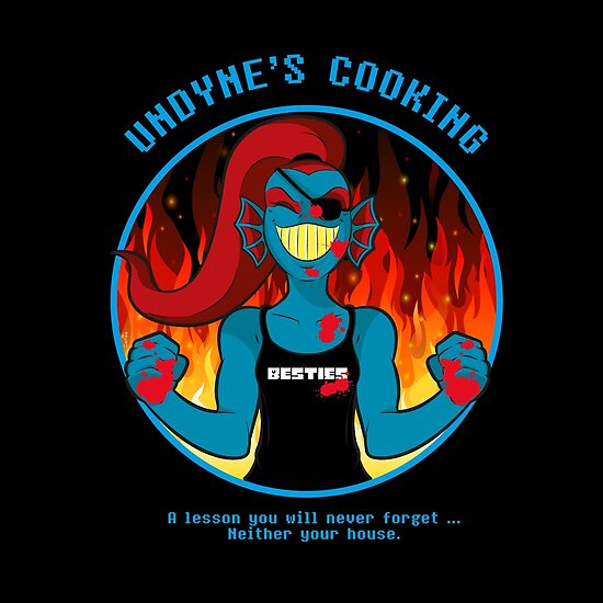 "Undyne's Cooking" Poster by ZARIAA | Redbubble