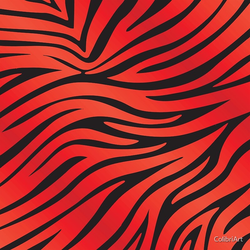 "Red & Black Zebra Print" by ColibriArt | Redbubble