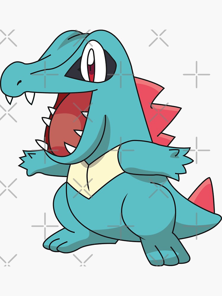 Totodile Illustration Sticker By Techdin0 Redbubble