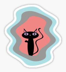 Middle Finger Cat: Stickers | Redbubble