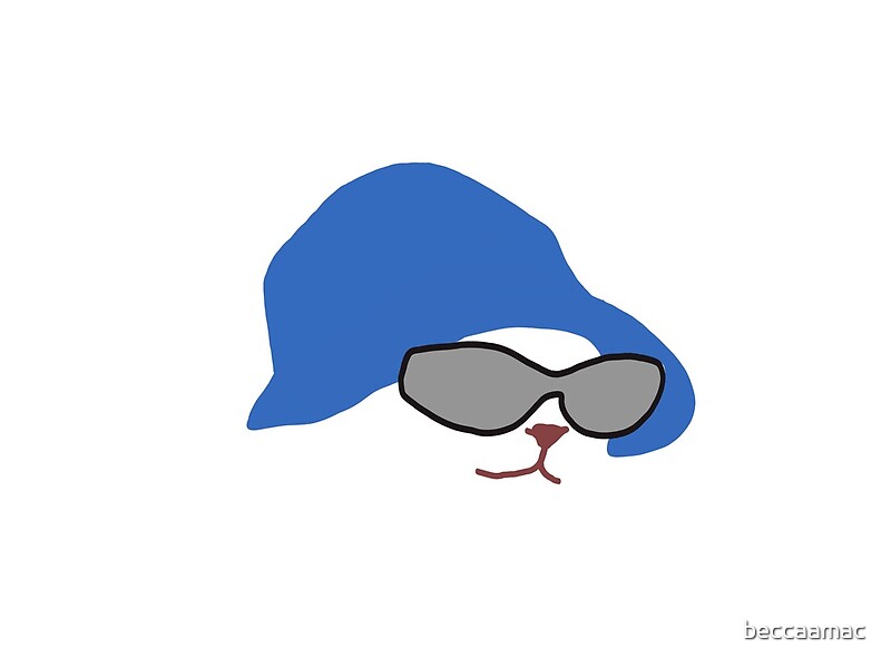"Bucket Hat Cat Meme - BLUE" by beccaamac | Redbubble