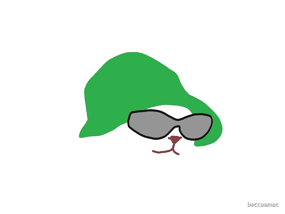 "Bucket Hat Cat Meme - GREEN" by beccaamac | Redbubble