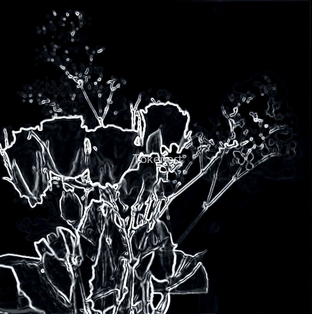 "Tiny black roses in abstract" by Tokenart | Redbubble
