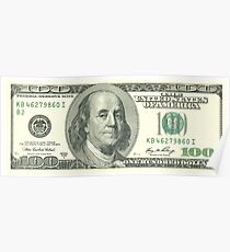 100 Dollar Bill: Posters | Redbubble