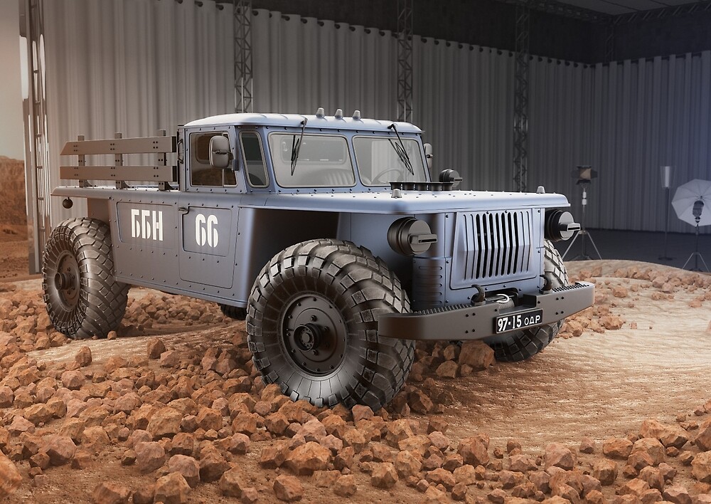 "GAZ 66 Custom Pickup" by Benderlog | Redbubble