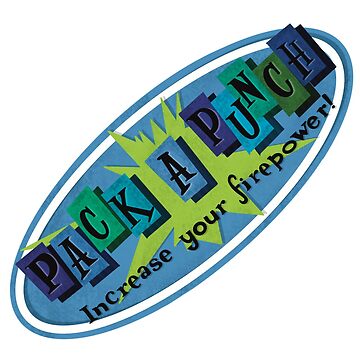 "Pack-A-Punch" Sticker for Sale by Annie Ratner | Redbubble