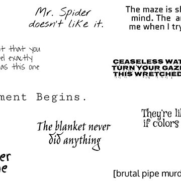 "TMA quotes sticker pack" Sticker for Sale by eggily1023 | Redbubble