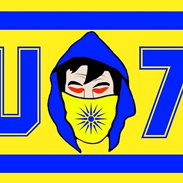 "AU79 (Yellow & Blue)" Sticker for Sale by NicosiaChamps26 | Redbubble