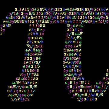 "Digits of Pi, Numbers of π colorful math" Poster for Sale by ...
