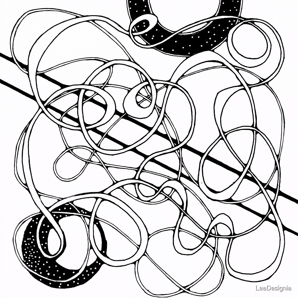 "Squiggly Noodles" by LeaDesignia | Redbubble