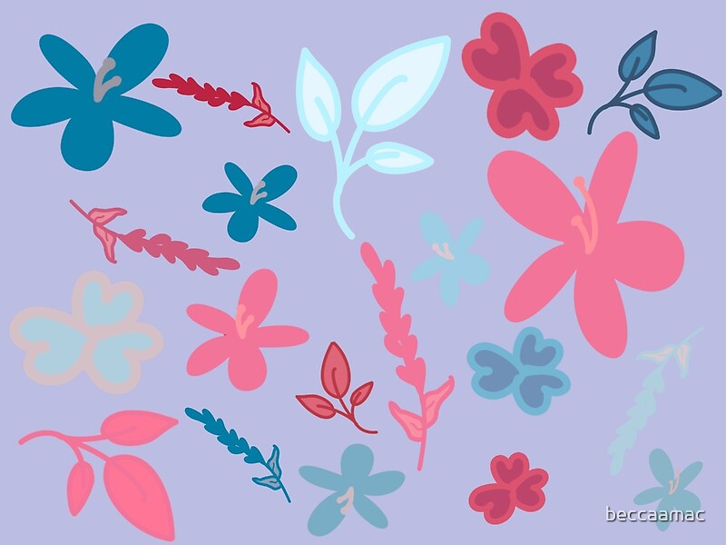"Transgender Flag Flower Plant Collage (BLUE BACKGROUND)" by beccaamac ...