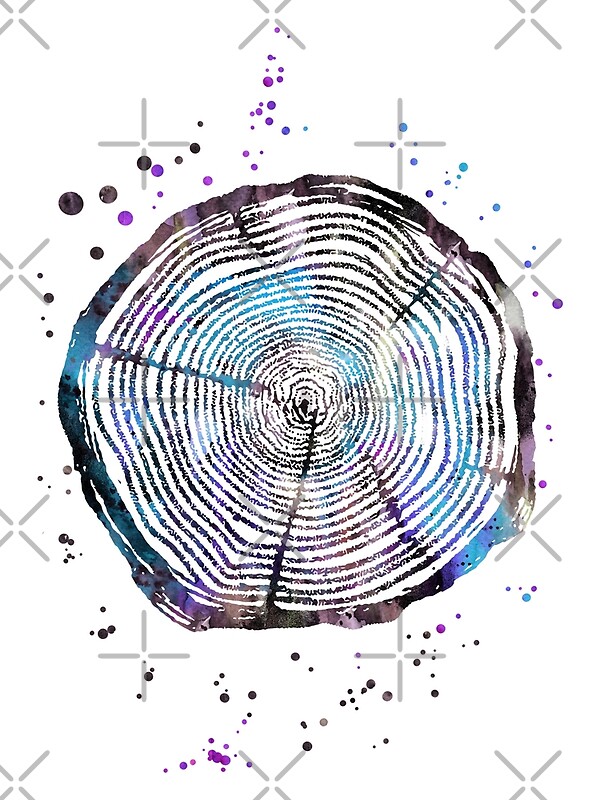 "Oak tree rings" by Rosaliartbook | Redbubble