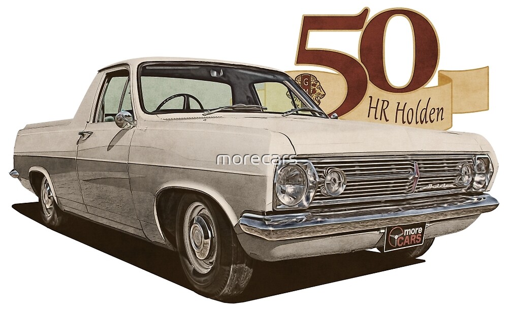 "HR Holden Ute - 50th Anniversary - White" by morecars | Redbubble