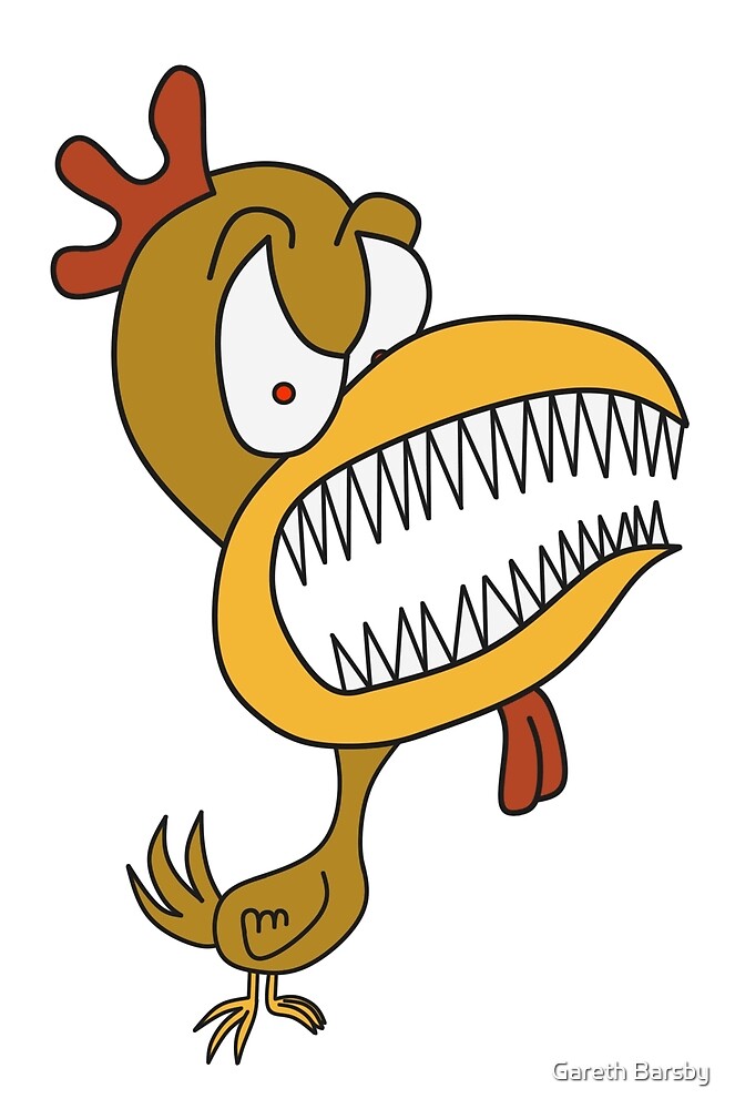 "Evil Chicken" by Gareth Barsby | Redbubble