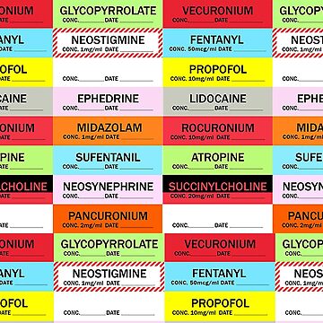 "Anesthesia Medication Labels" Poster for Sale by AnesthesiaGoods ...