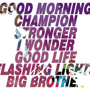 "Kanye West Graduation - Font Art" Poster for Sale by whutsone | Redbubble