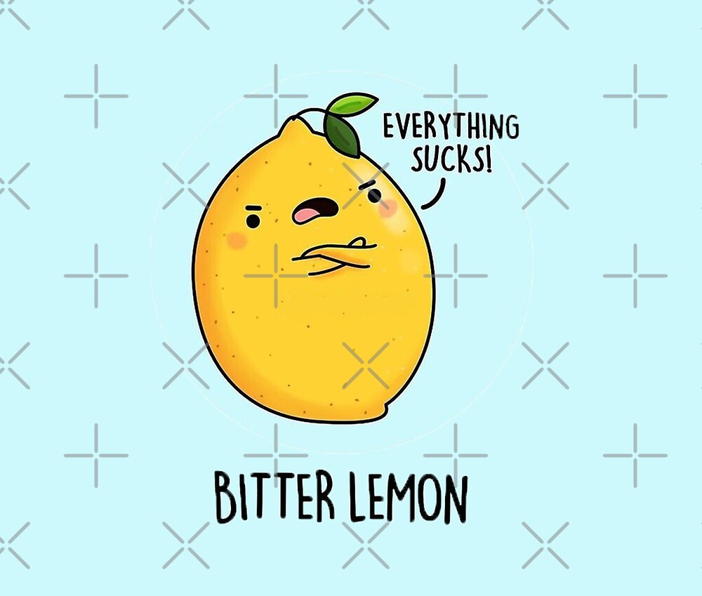"Bitter Lemon Cartoon Pun" by 14Smith15 | Redbubble