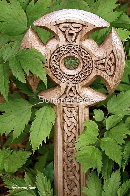 "A Celtic Cross for St Patrick’s Day" by SummerJade | Redbubble