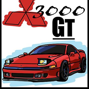 Poster for Sale avec l'œuvre « Affiche de voiture Mitsubishi 3000GT JDM ...