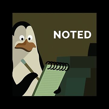 "Noted Meme Penguin HD" Poster for Sale by Altohombre | Redbubble