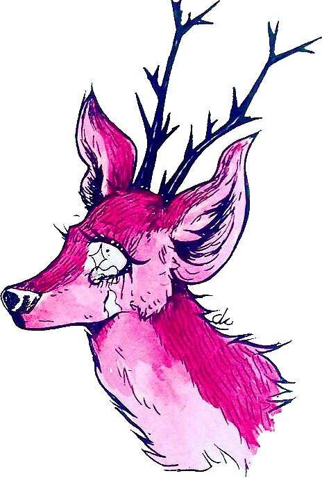 "Pink Deer" by kat-lou | Redbubble