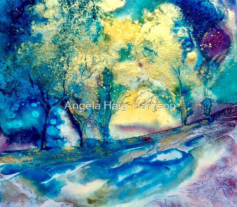 Pure Fantasy”Vibrant Watercolours." by Angela Haig-Harrison | Redbubble