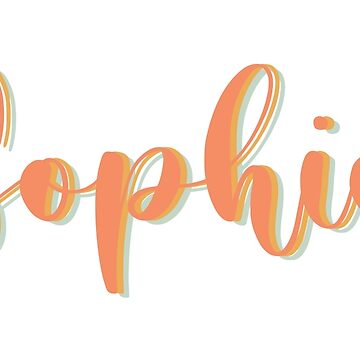 "Sophia Name Cursive Letters" Art Board Print for Sale by victoriatu ...